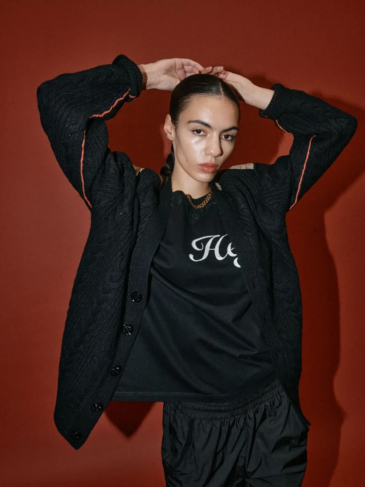 HeyAnno Rich quilt cardigan - Black | Noramoe